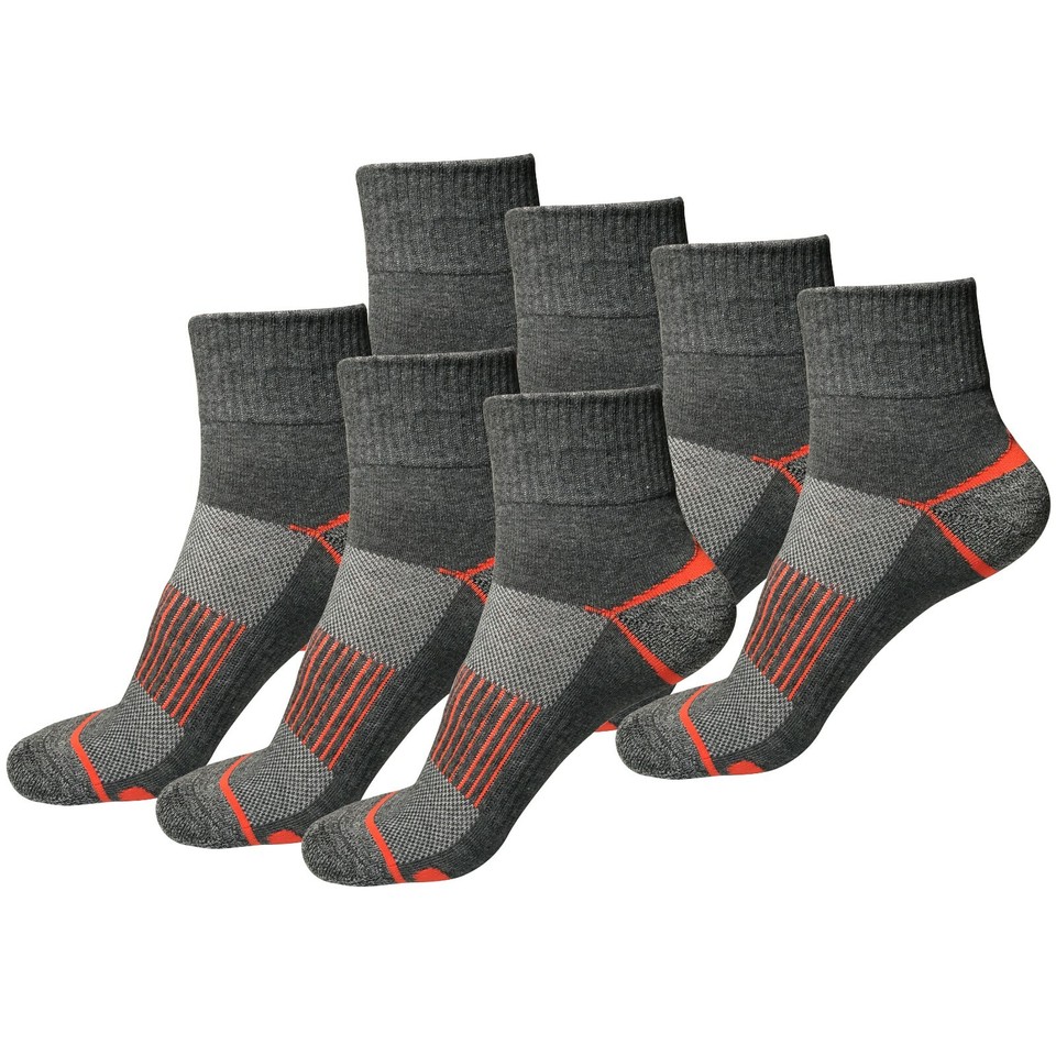 7 Pair Mens Mid Cut Ankle Quarter Athletic Casual Sport Cotton Socks ...