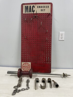 Vintage MAC TOOLS Heavy-Duty 13 Lb Body Knocker Set with pegboard Sign ...