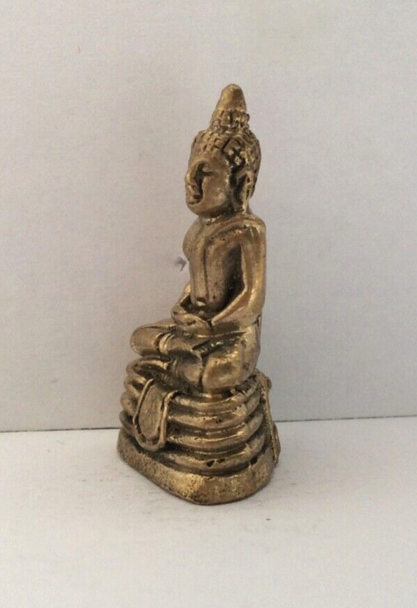 Thai Small Buddha Dhyani Hands Attachments Amulet Holy Brass Thailand ...