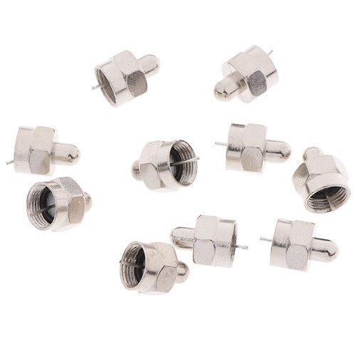 10pcs 75 Ohm F Type Coaxial Male Terminator End Caps Connectors RF Port ...