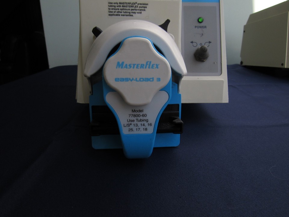 Cole-Parmer MasterFlex Console Drive 77521-40, W/ 77800-60 EASY-LOAD 3 ...