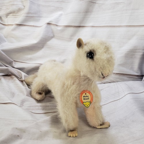 Steiff Mohair Weasel Minky Wiesel Plush Stuffed Toy 2230/22 Rare 12 x 7 ...