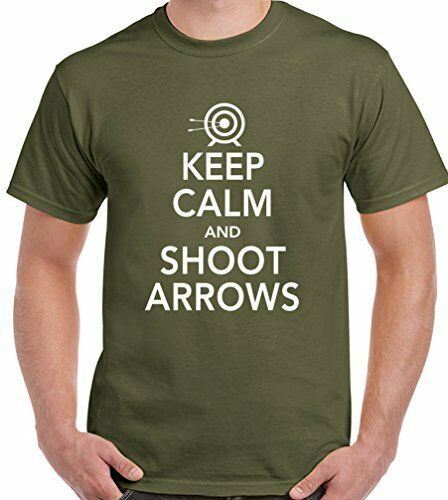 Keep Calm And Shoot Arrows - Mens Funny Archery T-Shirt Archer Bow Target | eBay