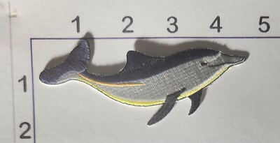 4" Happy Dolphin Embroidered Iron On Applique Patch | eBay