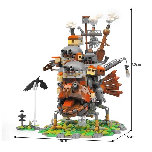 Moving Castle Model with Base Collection Building Blocks Set MOC Bricks ...
