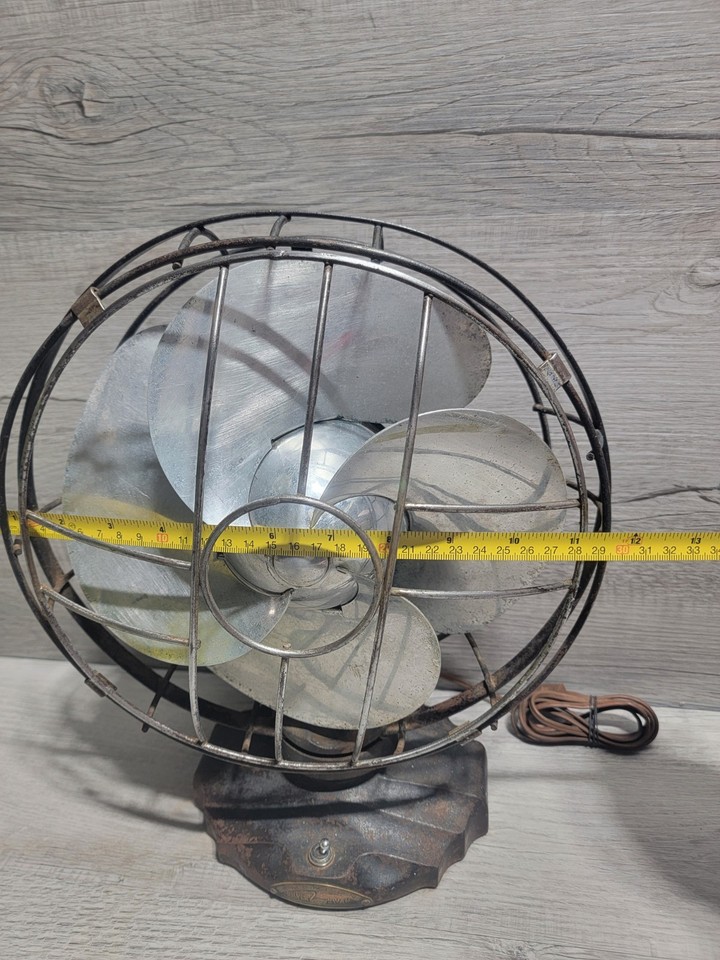 1930's Vintage Art Deco Emerson Silver Swan Oscillating Table Fan ...