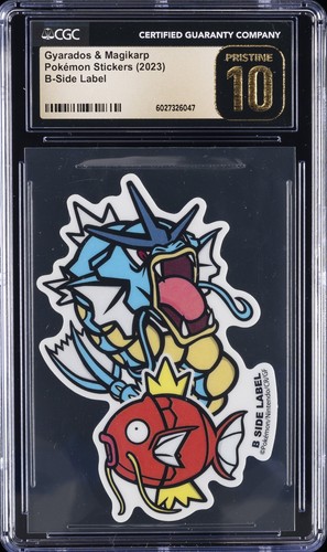 2023 POKEMON STICKERS B-SIDE LABEL - JPN GYARADOS & MAGIKARP CGC 10 ...
