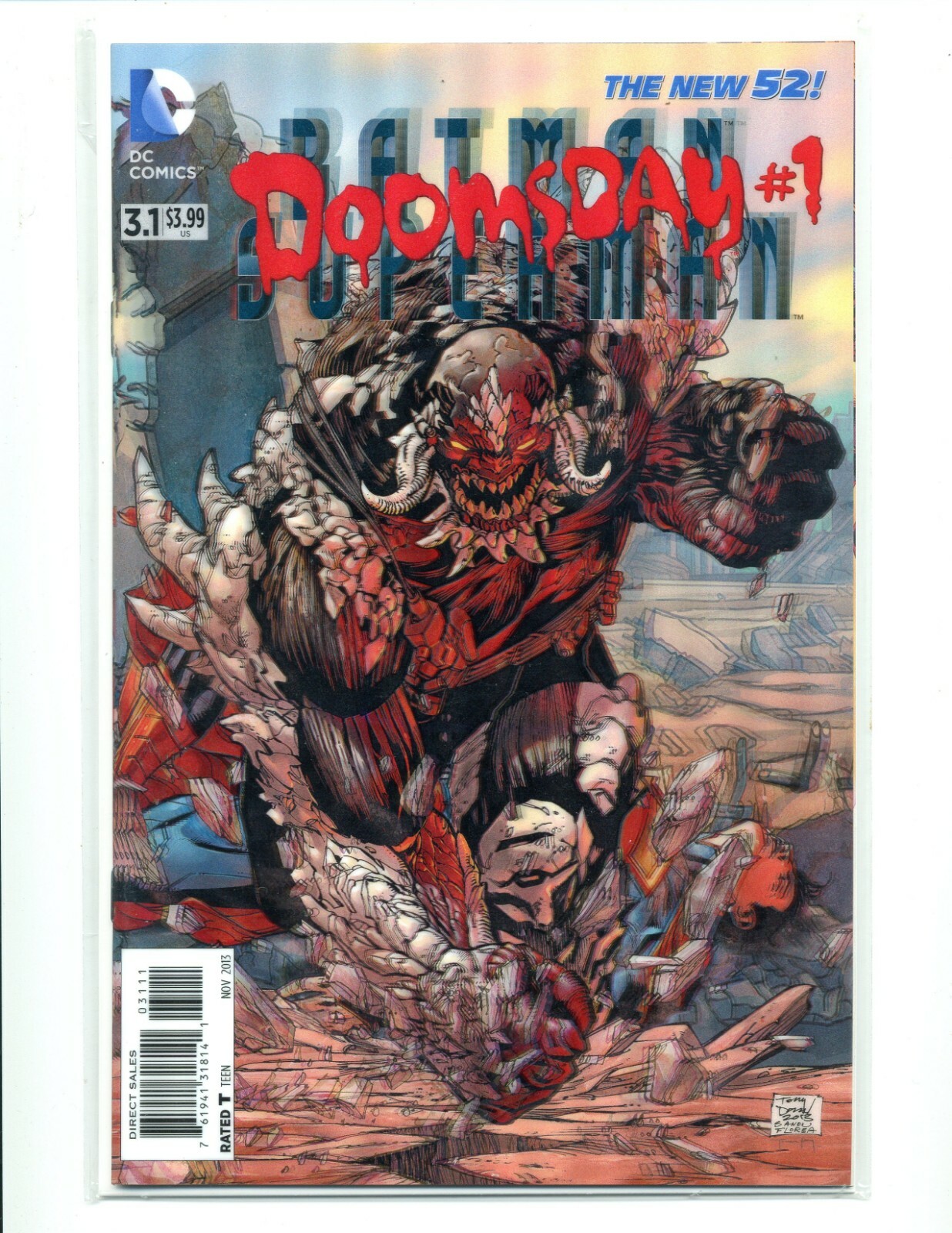 DC Comics The New 52 Batman / Superman Issue #3.1 3D Doomsday Cover ...