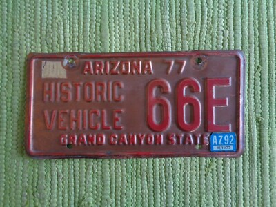 1977 Arizona Historic Vehicle COPPER License Plate AZ Tag 3 digit low ...