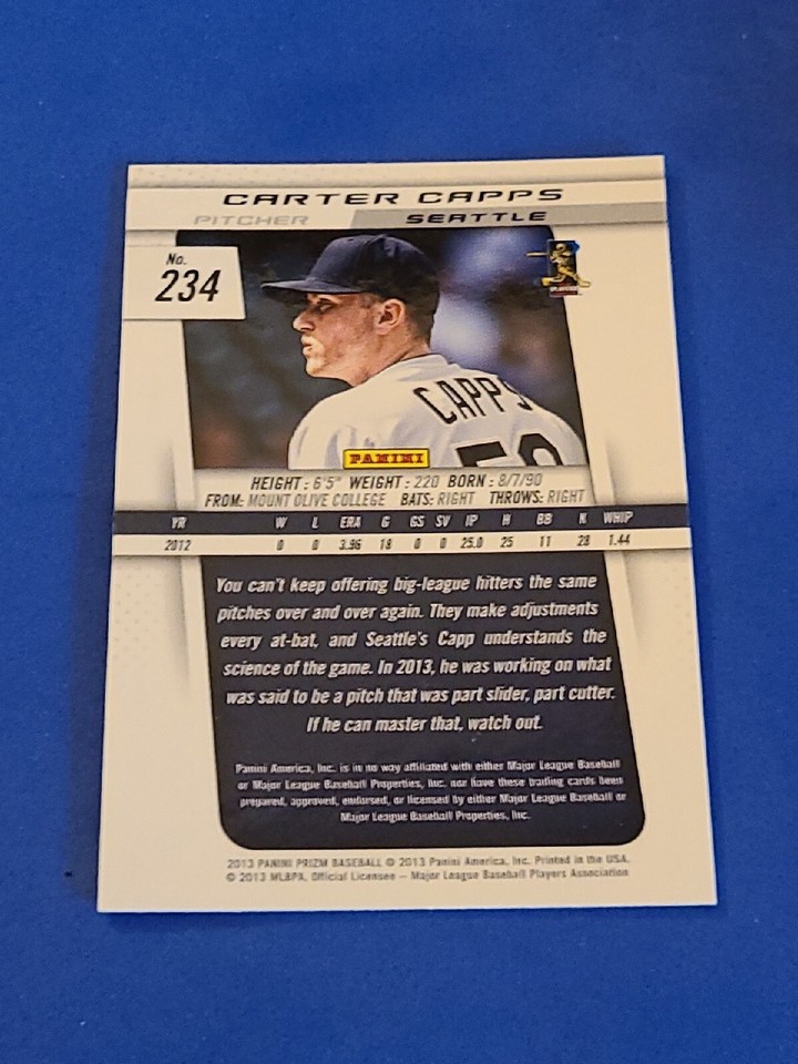 2013 Carter Capps Panini Prizm #234 Rookie | eBay