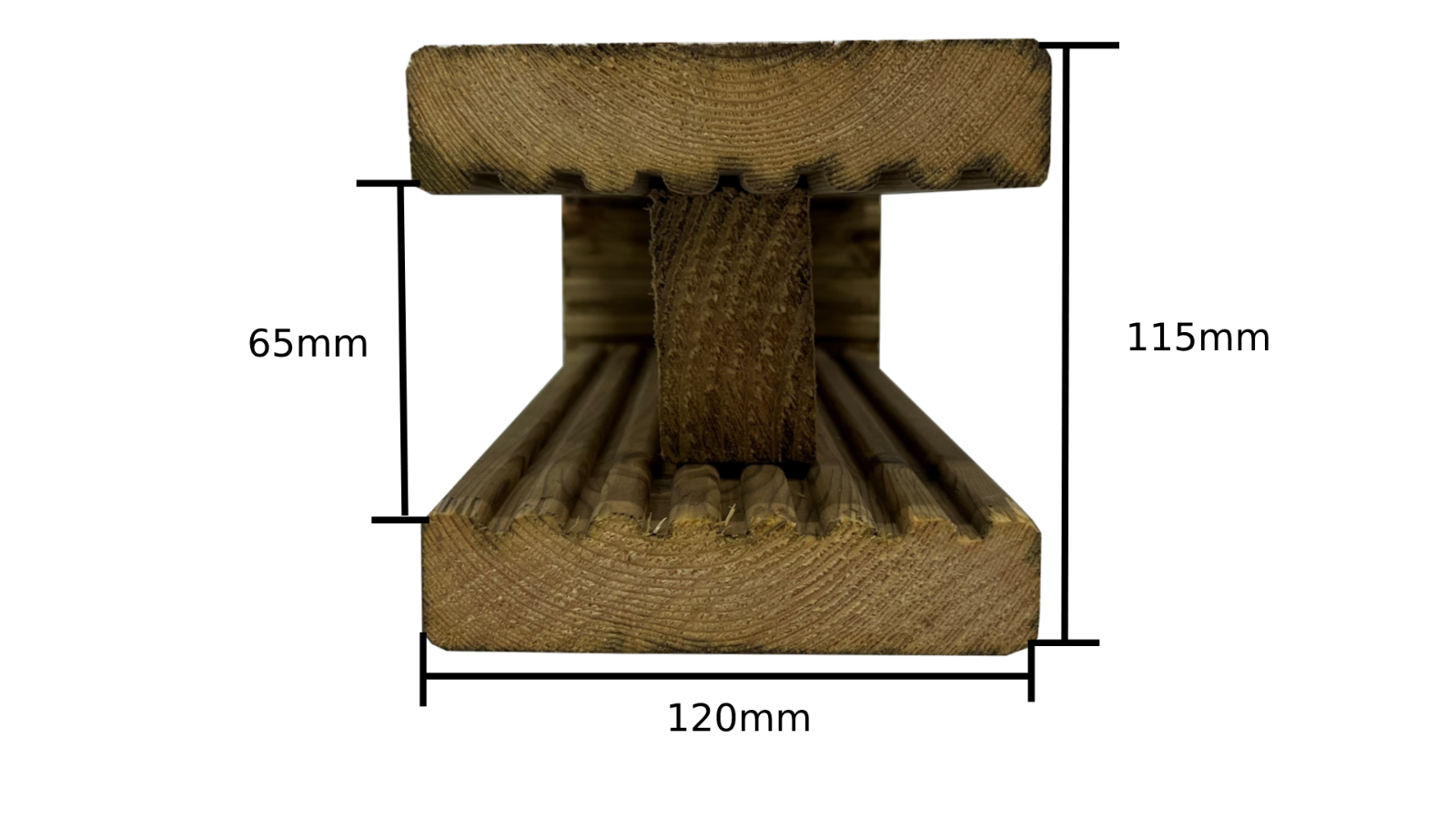 3ft Planed P/T Timber/Concrete Garden Fence Panel Post Extension Kit ...