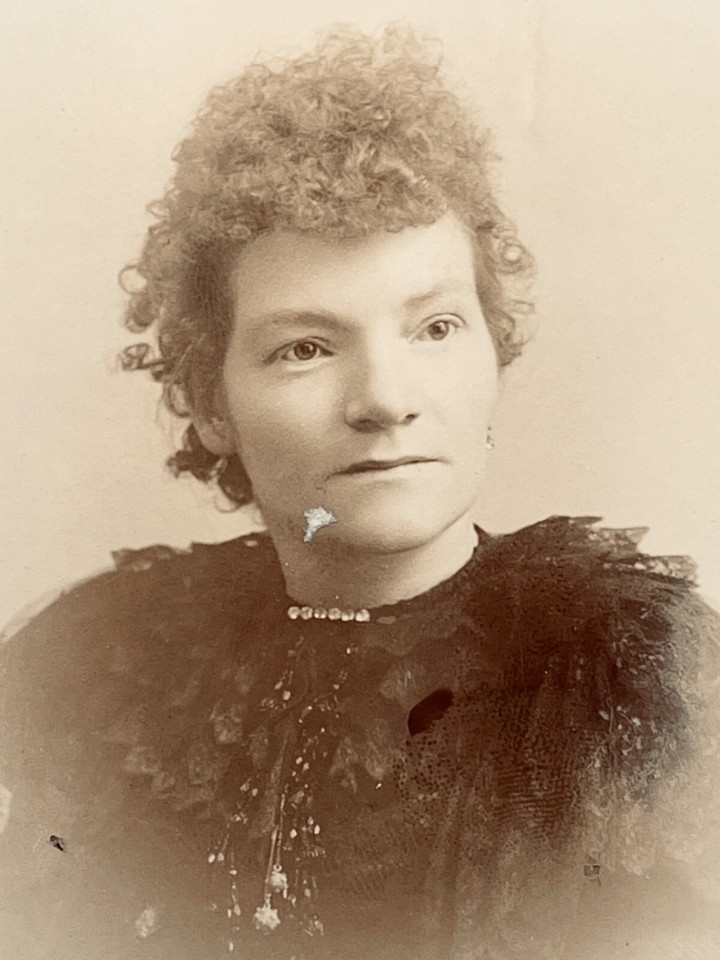 Antique Denver Woman Lace Collar Identified Ida Bragg Wade Cabinet Card ...