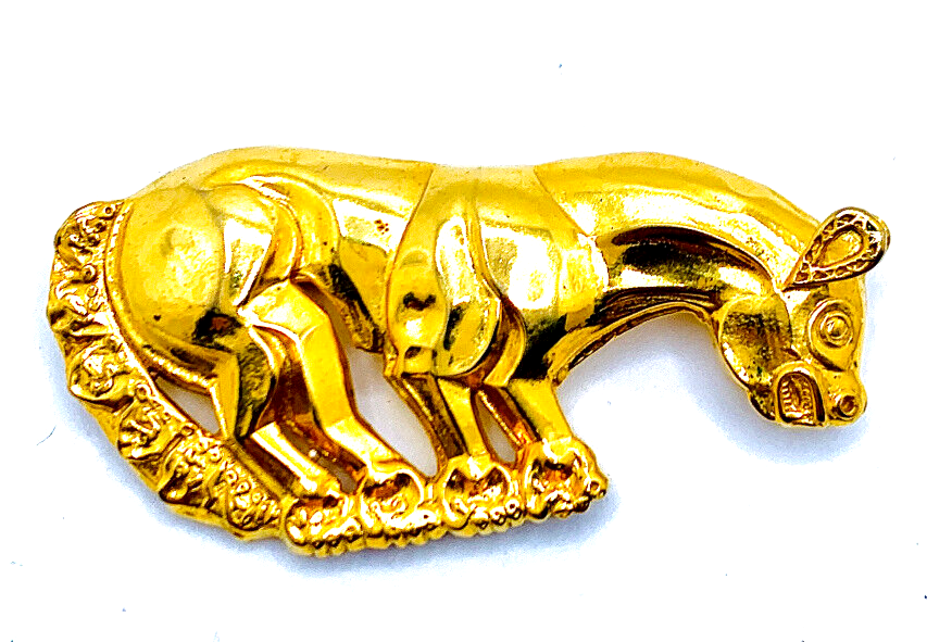 Vtg MMA Metropolitan Gold Tone Scythian Kelermes Panther Minty Pin ...