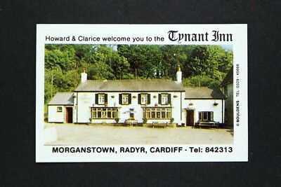 Matchbox label Bouldens Pub Tynant Inn Morganstown Radyr Cardiff Wales ...