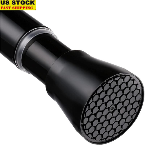 Heavy Duty Spring Tension Curtain Rod Adjustable No Drill Anti Slip ...