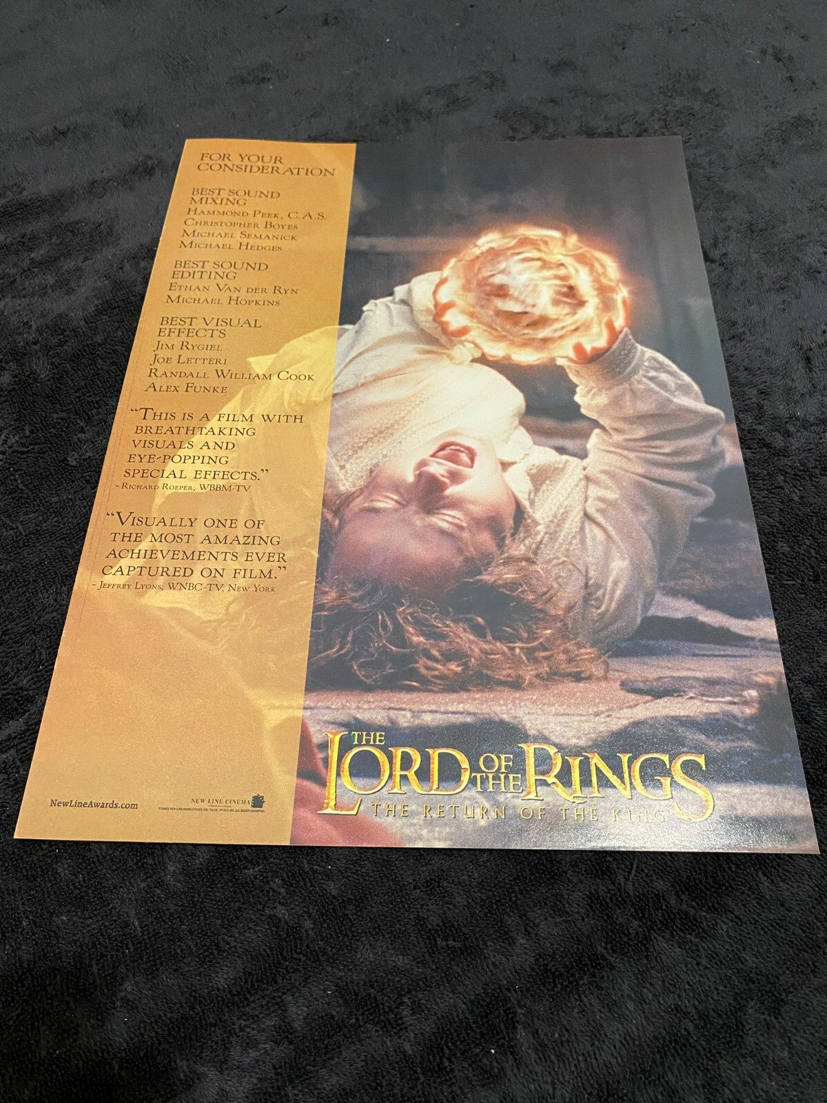 LORD OF THE RINGS RETURN OF THE KING Oscar ad Pippin Palantír, BIG FISH ...