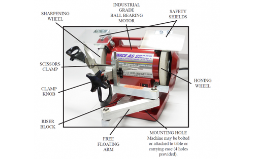 Wolff Twice As Sharp Scissor Sharpener Complete Shear Sharpener System ...