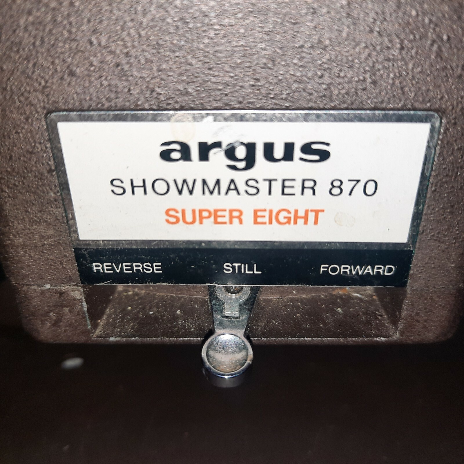 ARGUS, SHOWMASTER MDL 870B SUPER 8 MOVIE PROJECTOR, 1 REEL, POWERS UP ...