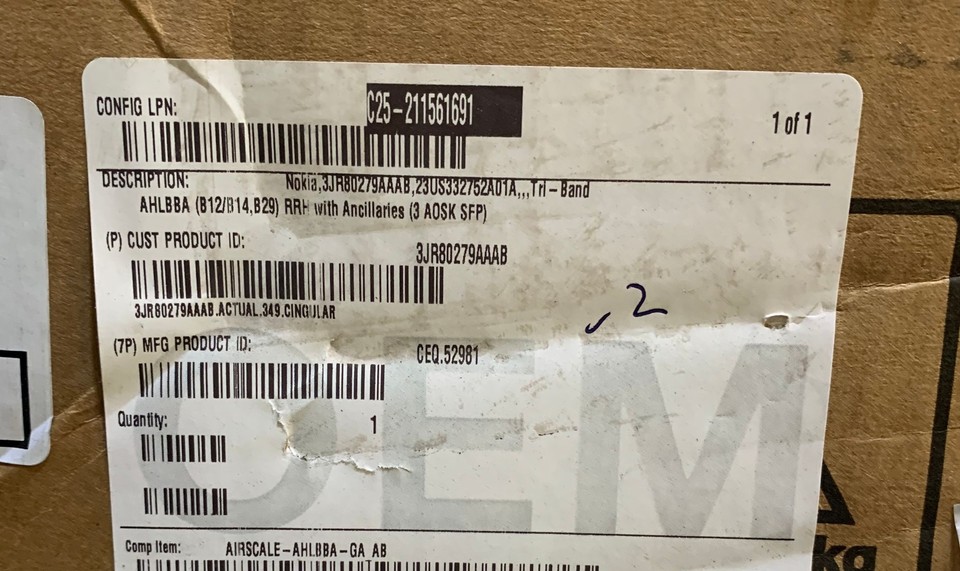 Nokia AHLBBA AirScale Base Transceiver Station Remote Radio Head ...