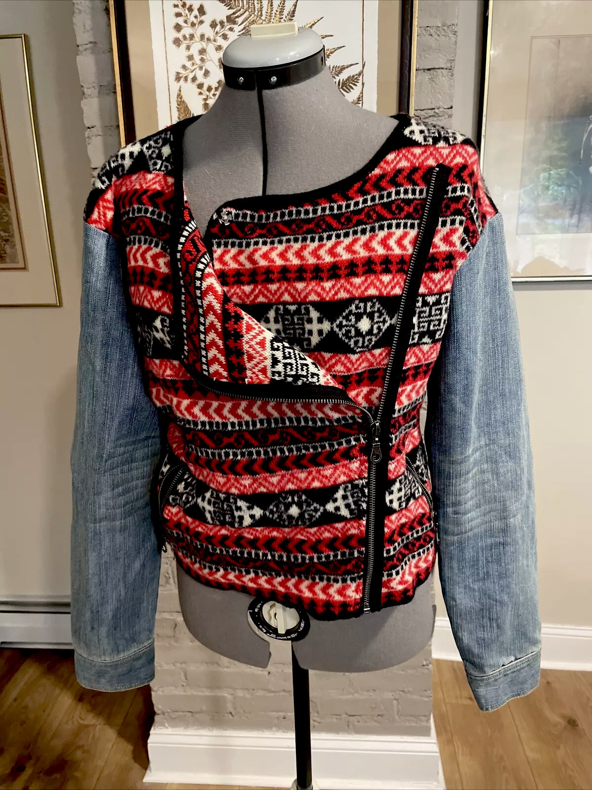 Sahaja Moro Jean Sweater Jacket Size L | eBay