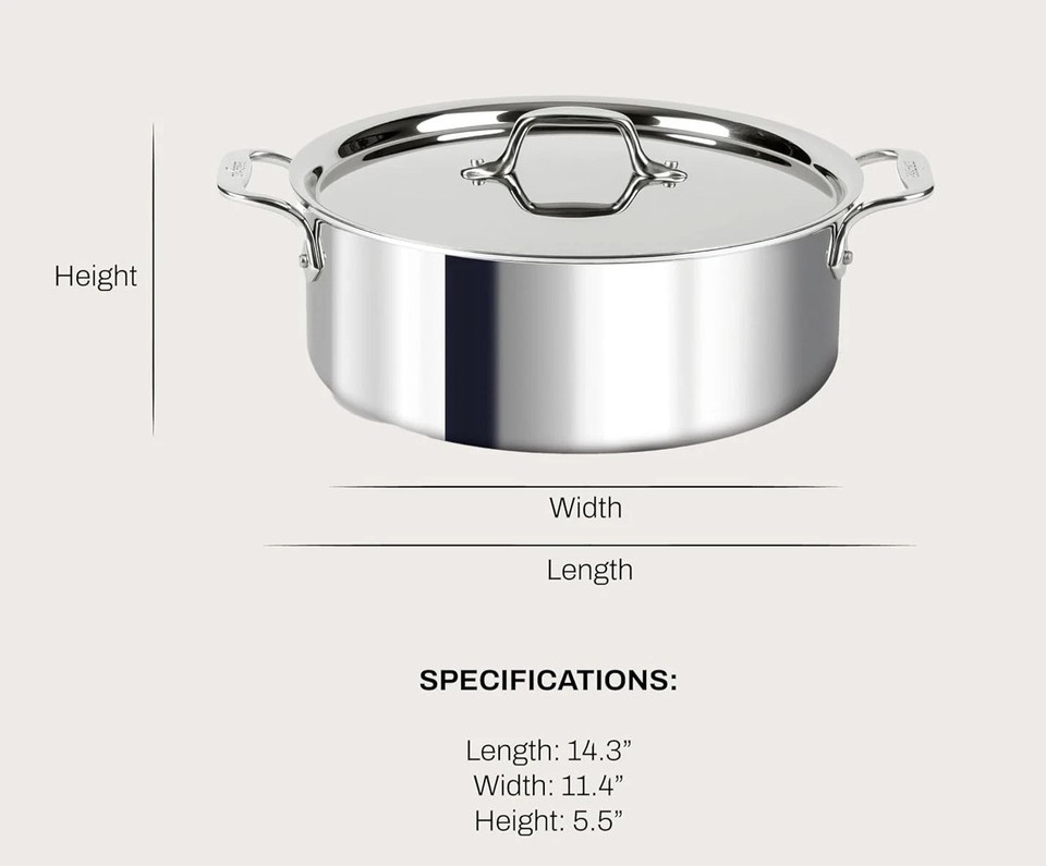 All-clad D3 Stainless 3-ply Bonded 6-qt Stock pot with lid | eBay