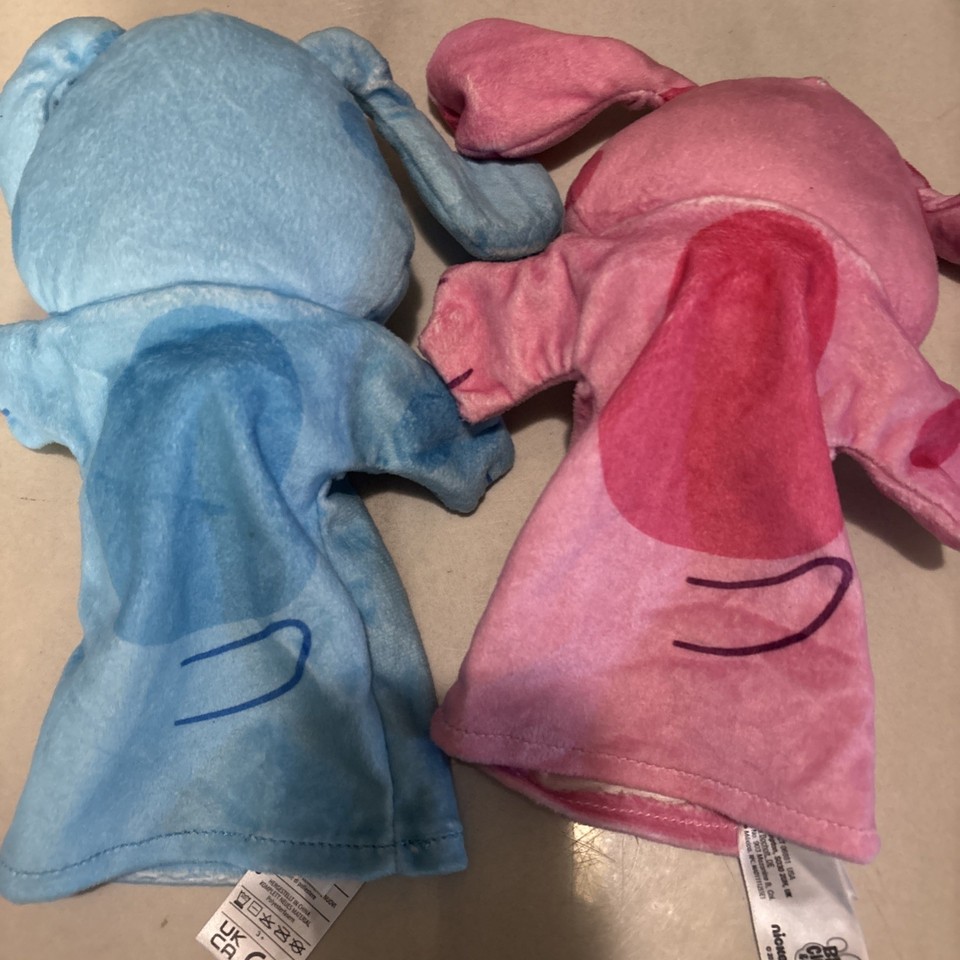 Melissa & Doug Blues Clues Magenta & Blue Dog Hand Puppets Plush 10" | eBay