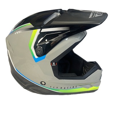 Fly Racing Grey/Black Kinetic Vision Helmet (Adult X-L) 73-8650X | eBay
