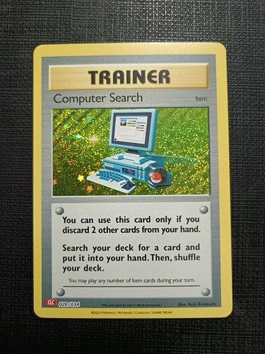 Pokémon Computer Search CLC 020/034 Holo Card Game Classique Collection ...