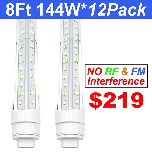 8FT Led Shop Lights Double End Powered R17D HO Base Rotatable 144w ...