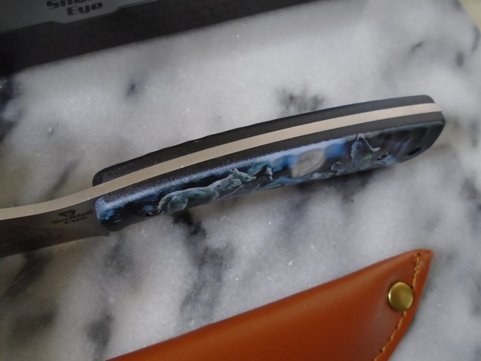 Snake Eye Wolf Sharp Finger Skinner Knife Full Tang Fixed Blade HK ...