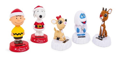 Christmas Santa Rudolph Peanuts Solar-Powered Bobble Head Bobbler GREAT ...