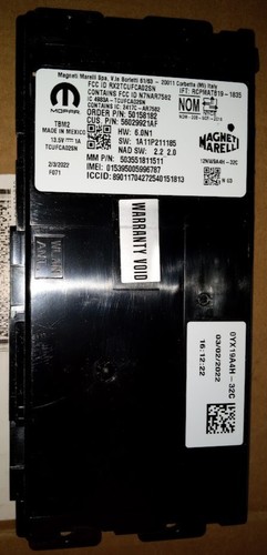 Jeep 2022-2023 Compass Communication Telematics Control Module ...