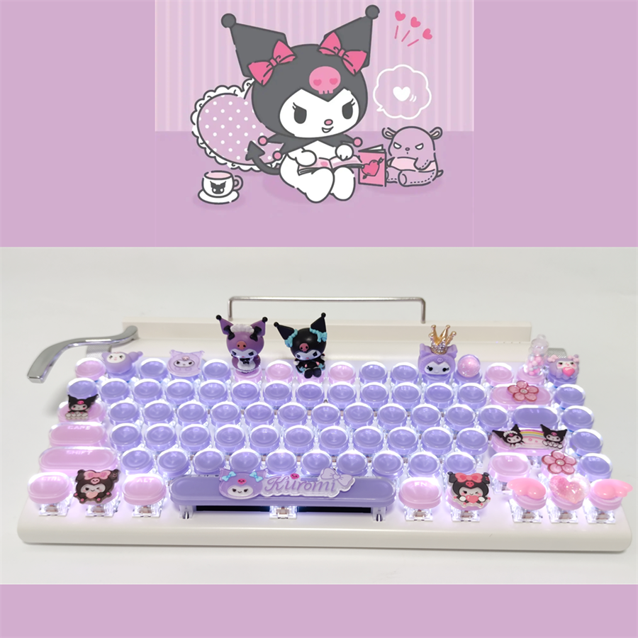 83 /104 Keys Kuromi My Melody Cinnamoroll Mechanical Keyboard Keypad ...