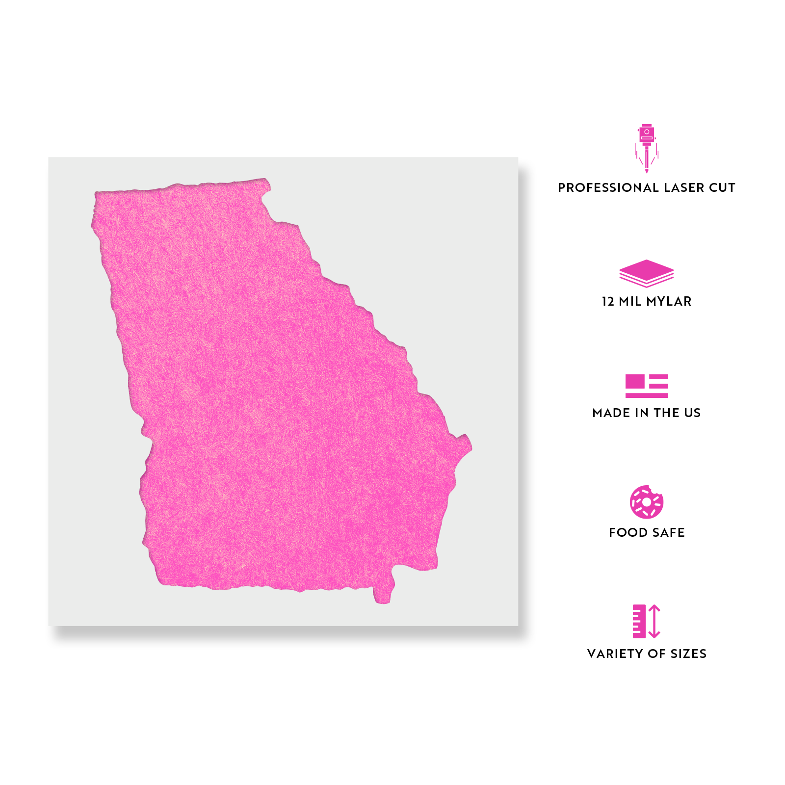 Georgia State Stencil - Durable & Reusable Mylar Stencils | eBay