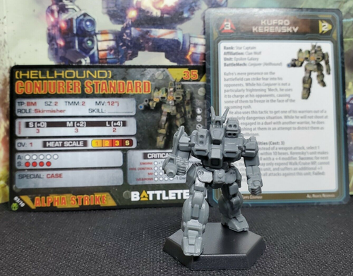 Battletech Hellhound /Conjurer, Mech / Pilot Cards - Catalyst Clan ...