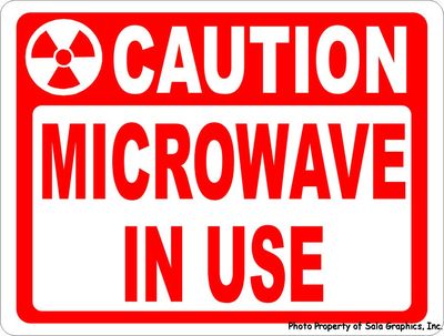 Caution Microwave in Use Sign. Size Options. Pacemaker Workplace Safety ...