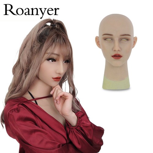 Roanyer Realistic Silicone Female Mask for Crossdresser Cosplay ...