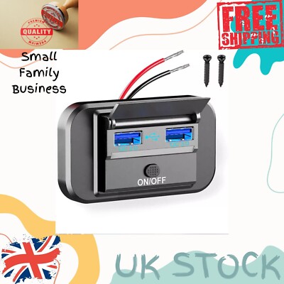 12v Dual USB Fast Charger Power Socket For campervan motorhome Caravan ...