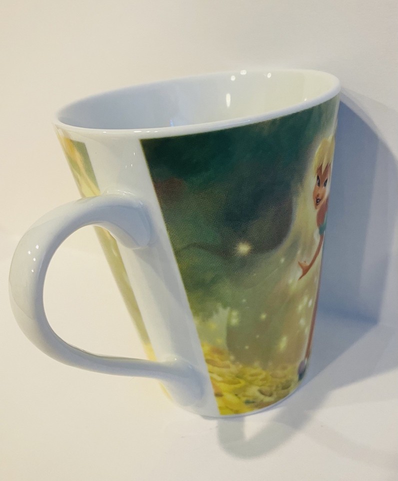 Disney Tinkerbell Coffee Mug Green Forest Flying Collectible Cup ...