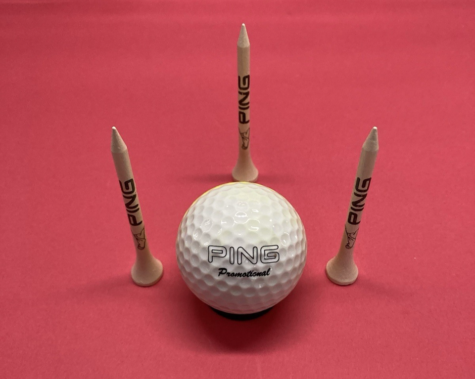 Ping Promotional Golf Ball Yellow/White w/Green Tint Around Equator | eBay