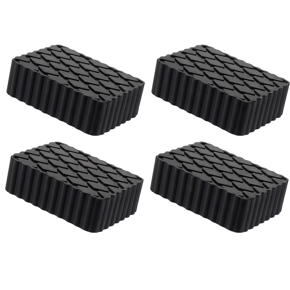 2" Tall Solid Rubber Stack Blocks Pad Universal for Auto Lift Rolling ...