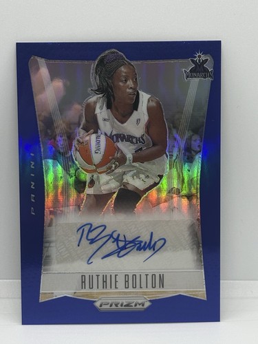 2024 Panini Prizm WNBA Throwback Signatures Blue /75 Ruthie Bolton #TB ...