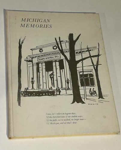ART of MI University Hall Ferry Field Michigan Ann Arbor VINTAGE BOOK ...