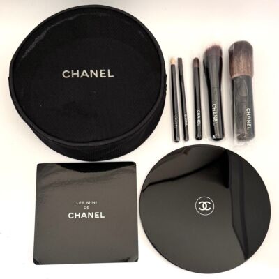 CHANEL Les Mini De Chanel Makeup Set Brushes 2014 Pouch Unused - Fast ...
