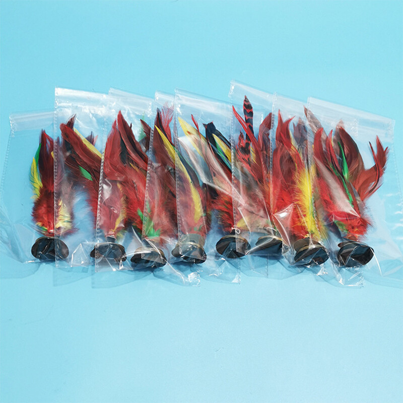 Colorful Feather Shuttlecock China Jianzi Foot Kick Chicken Feather ...