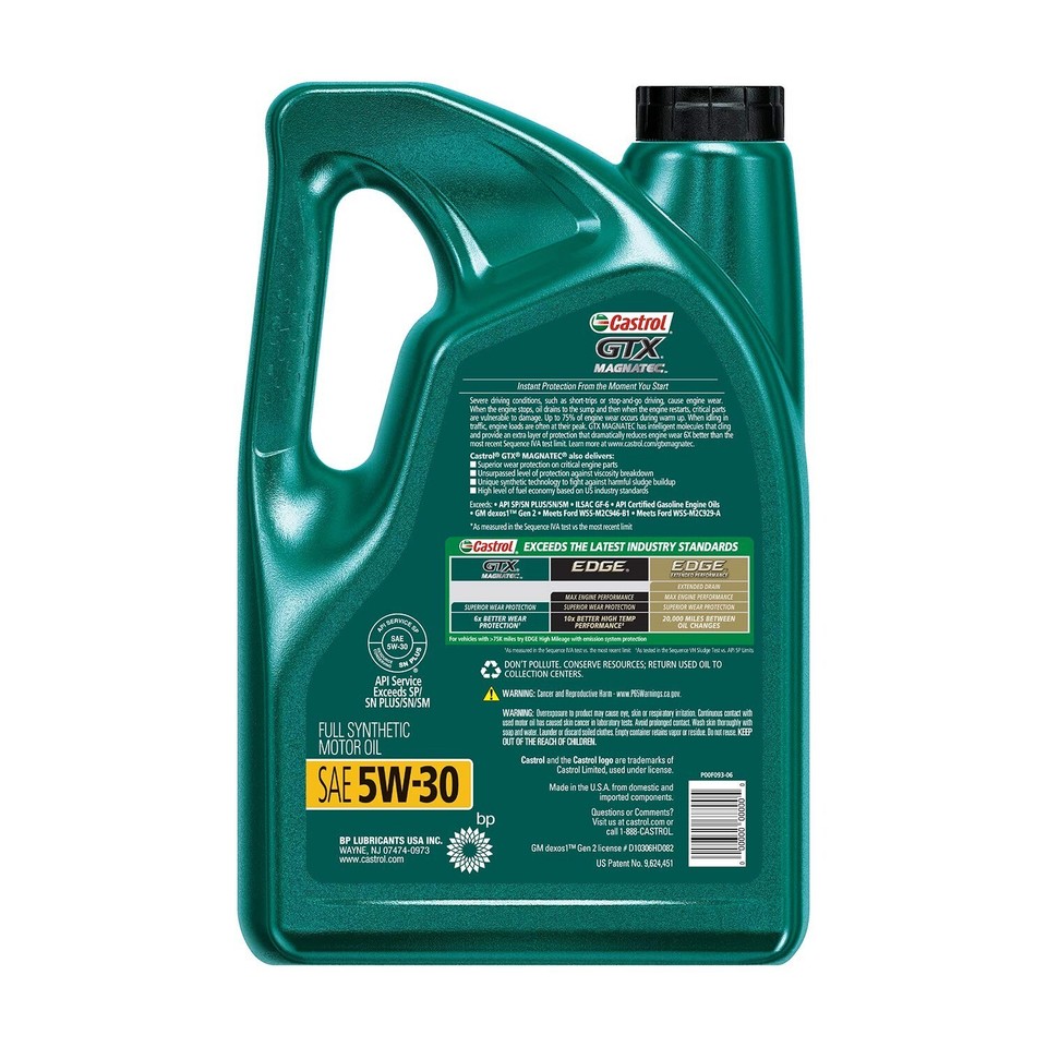 Castrol GTX MAGNATEC 5W-30 Full Synthetic Motor Oil, 5 Quart | eBay