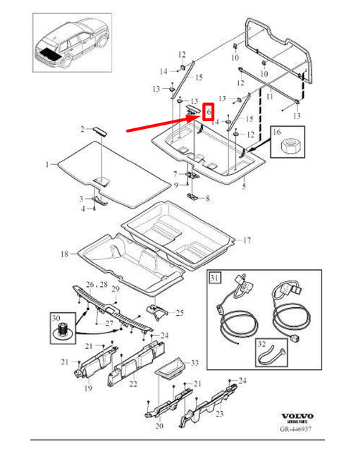 VOLVO XC90 MK2 Innenregalgriff 32131332 NEU ORIGINAL online kaufen | eBay
