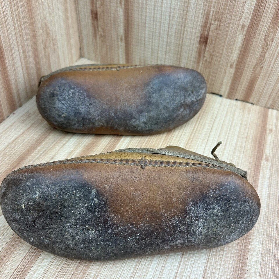 Vintage Carl Dyer Leather Rear Lace Moccasins Men's Size 8 | eBay
