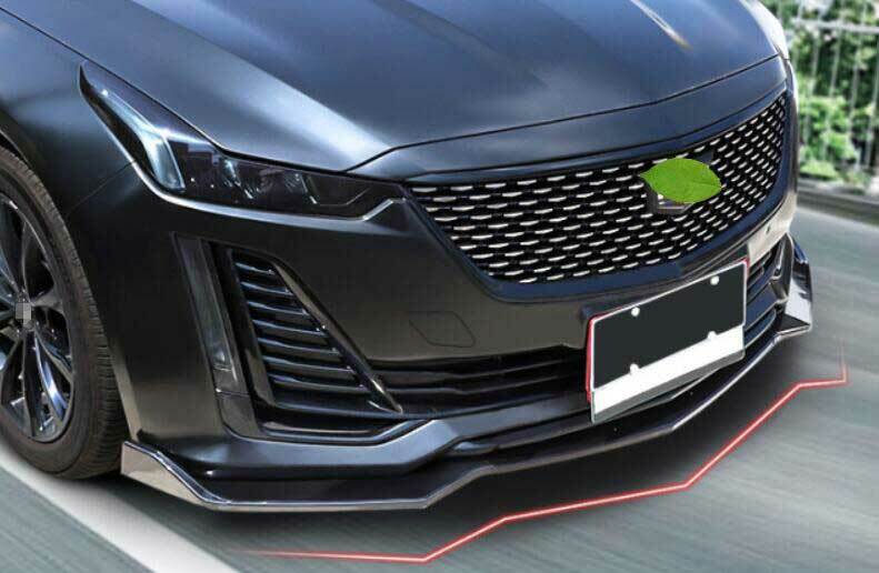 For Cadillac CT5 2020-2022 Sports Black Front Bumper Lip Spoiler ...