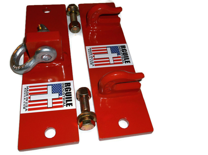 Bolt on tractor bucket double hook and shackle Kubota Kioti Orange Free ...